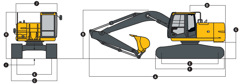 John Deere 225D LC Excavator available for rent from U-DIG